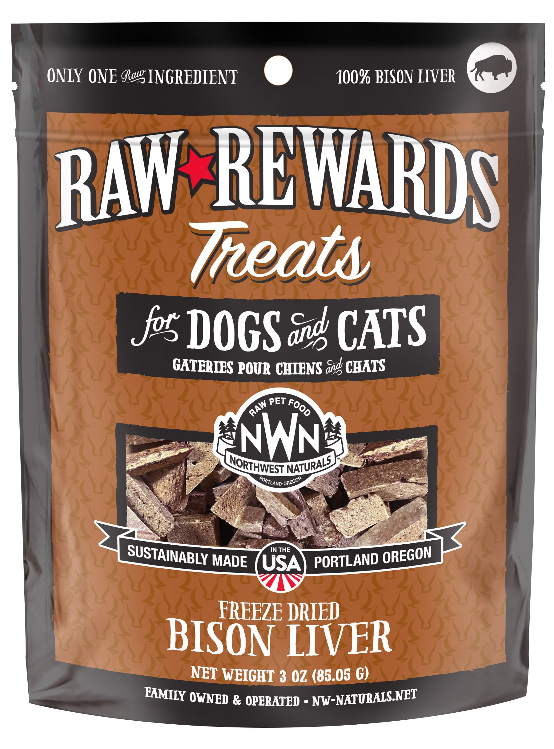NWN Freeze Dried Bison Liver Treats