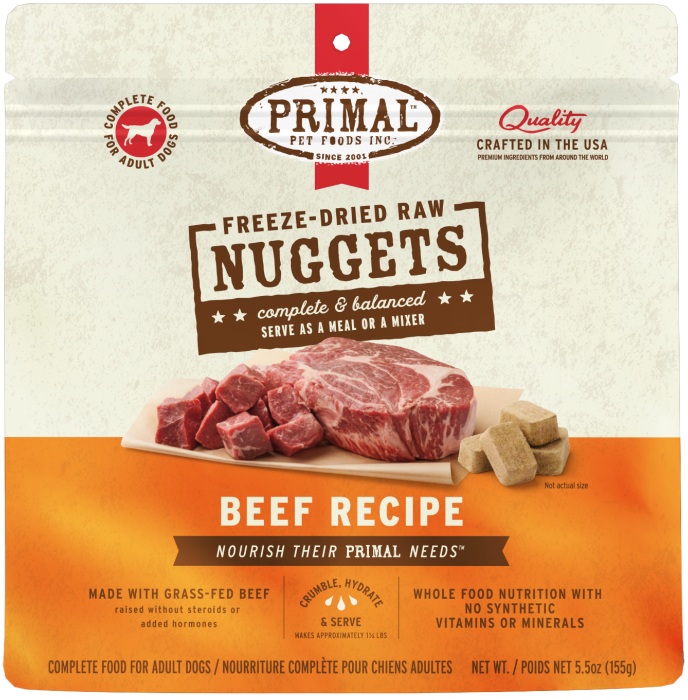 PRIMAL Freeze Dried Nuggets Beef
