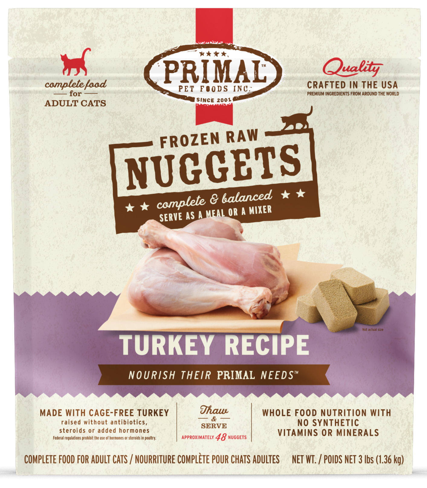 PRIMAL Cat Frozen Turkey Recipe (PRE ORDER JULY DELIVERY)