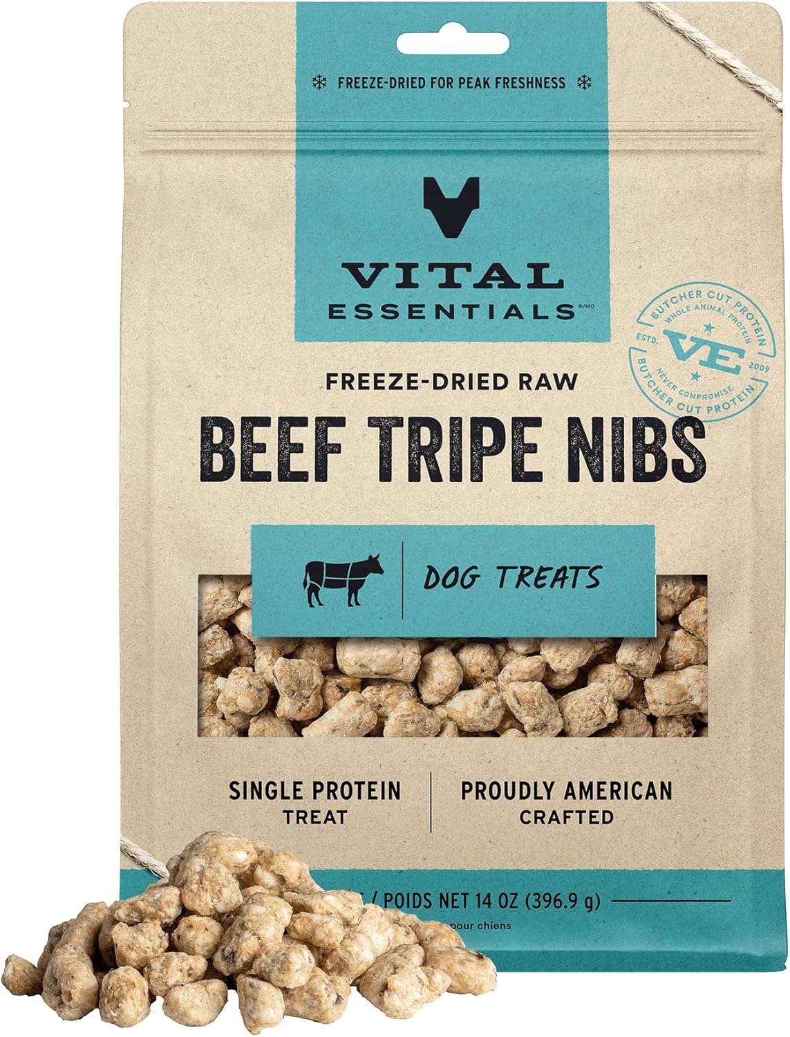 VE Freeze Dried Beef Tripe Nibs Treat